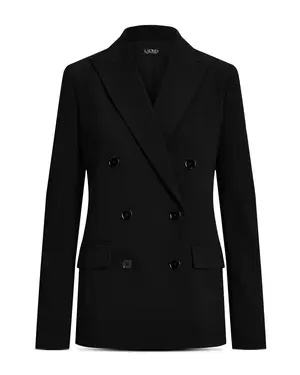 Ralph Lauren Wool Crepe Double Breasted Blazer