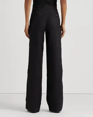 Ralph Lauren Linen Wide-leg Pants, Regular & Petite - Black