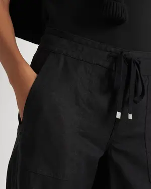 Ralph Lauren Linen Wide-leg Pants, Regular & Petite - Black