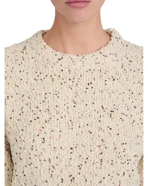 FRAME The Confetti Crewneck Puff Sleeve Sweater