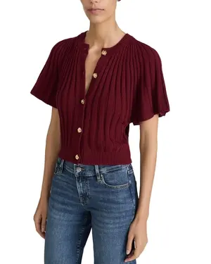 FRAME The Flutter Wool & Cashmere Ribbed Cardigan