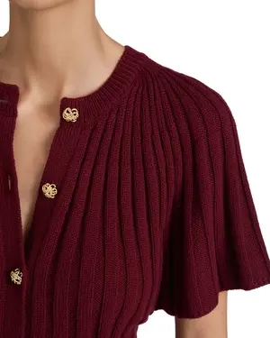 FRAME The Flutter Wool & Cashmere Ribbed Cardigan