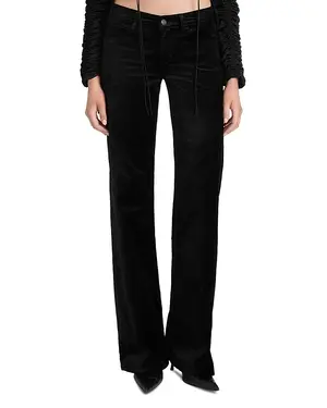 FRAME The Velvet Gray Mid Rise Wide Leg Jeans