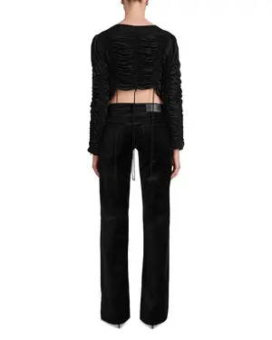 FRAME The Velvet Gray Mid Rise Wide Leg Jeans