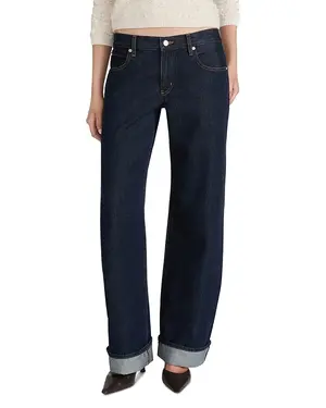 FRAME The Cuffed Low Bow Low Rise Jeans - Rinse
