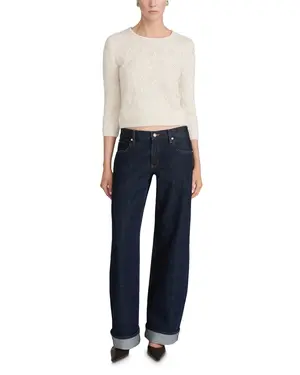 FRAME The Cuffed Low Bow Low Rise Jeans
