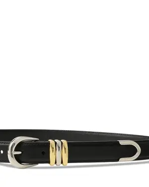 Ralph Lauren Metal Keeper Skinny Leather Belt