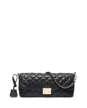 Mz Wallace Crosby Lock Quilted Baguette Bag - Black