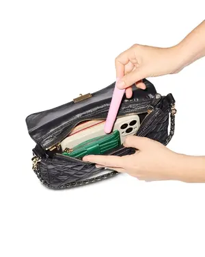 Mz Wallace Crosby Lock Quilted Baguette Bag - Black