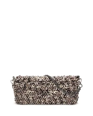 Mz Wallace Crosby Lock Embellished Quilted Baguette Bag