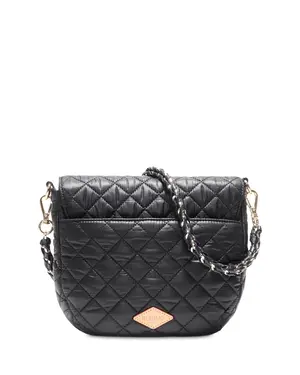 Mz Wallace Crosby Lock Quilted Saddle Bag