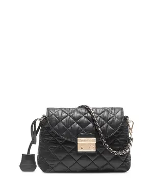 Mz Wallace Mini Crosby Lock Quilted Shoulder Bag - Black