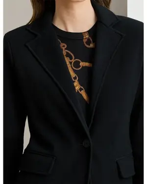 Ralph Lauren Cotton Blend Sweater Blazer - Black