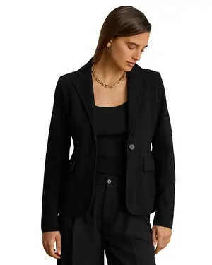 Ralph Lauren Cotton Blend Sweater Blazer - Black