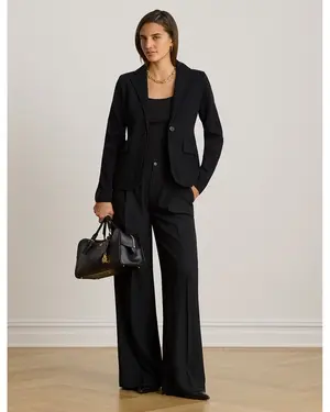 Ralph Lauren Cotton Blend Sweater Blazer - Black