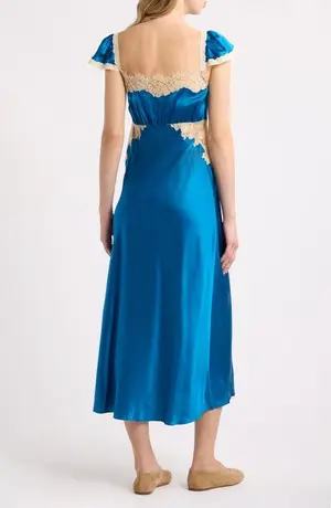 DÔEN Valline Silk Dress - Sapphire