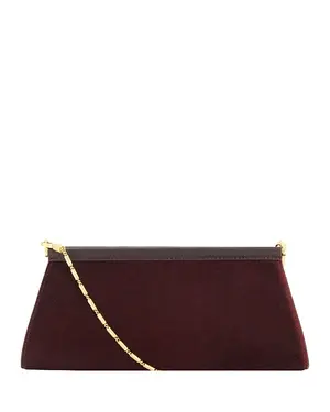 Vince Isolde Double Bar Calf Hair Clutch - Plum