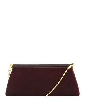 Vince Isolde Double Bar Calf Hair Clutch - Plum