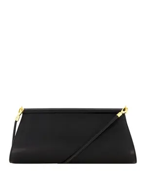 Vince Double Bar Leather Clutch