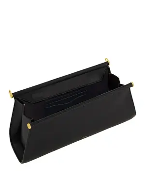 Vince Double Bar Leather Clutch