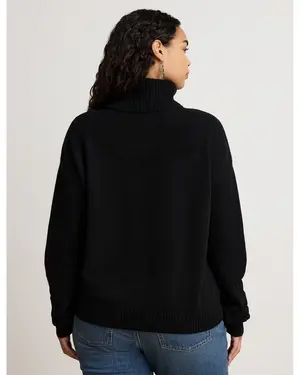 Ralph Lauren Logo Cashmere Turtleneck Sweater - Black