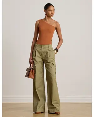 Ralph Lauren Rib Knit One Shoulder Sweater