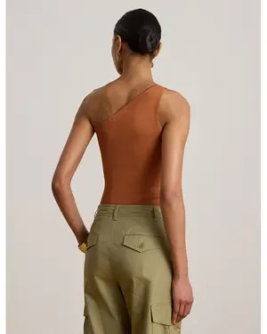 Ralph Lauren Rib Knit One Shoulder Sweater