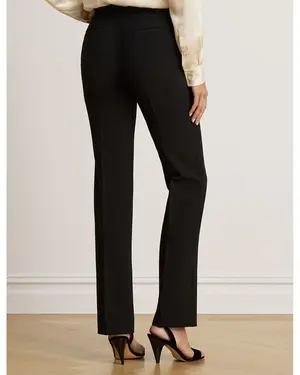 Ralph Lauren Stretch Crepe Straight Pants - Black