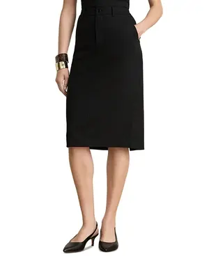 Ralph Lauren Crepe Pencil Skirt - Black