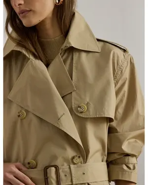 Ralph Lauren Double Breasted Cotton Trench Coat