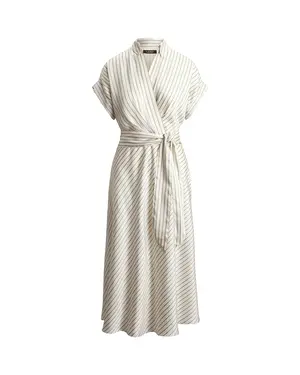 Ralph Lauren Striped Belted Twill Dress