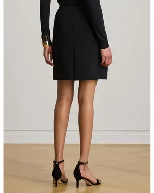 Ralph Lauren Double Breasted Sable Wrap Mini Skirt