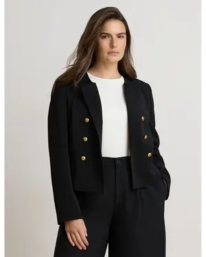 Ralph Lauren Double Breasted Sable Crepe Jacket