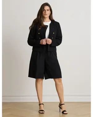 Ralph Lauren Double Breasted Sable Crepe Jacket