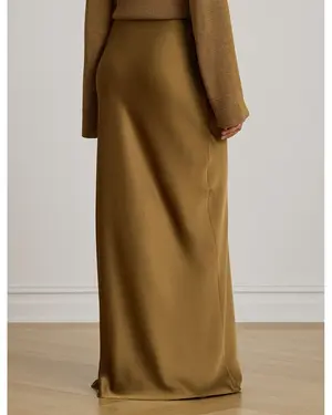 Ralph Lauren Satin Charmeuse Maxi Skirt