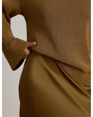 Ralph Lauren Satin Charmeuse Maxi Skirt