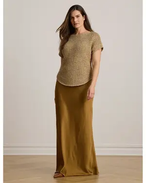 Ralph Lauren Satin Charmeuse Maxi Skirt