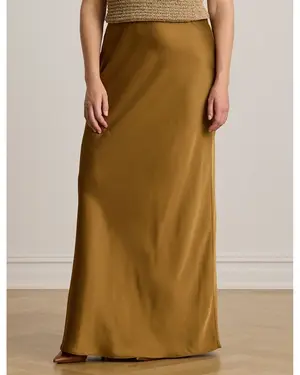 Ralph Lauren Satin Charmeuse Maxi Skirt