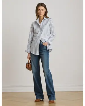 Ralph Lauren Classic Fit Striped Broadcloth Shirt