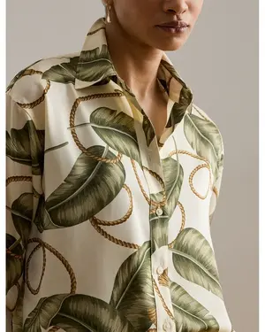 Ralph Lauren Relaxed Fit Rope Print Twill Shirt