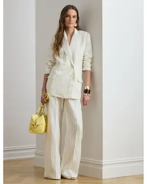 Ralph Lauren Striped Linen Twill Blazer