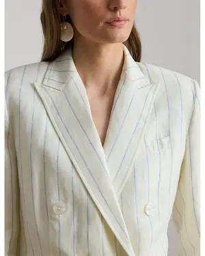 Ralph Lauren Striped Linen Twill Blazer