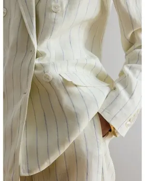 Ralph Lauren Striped Linen Twill Blazer