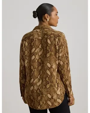 Ralph Lauren Python Print Georgette Shirt
