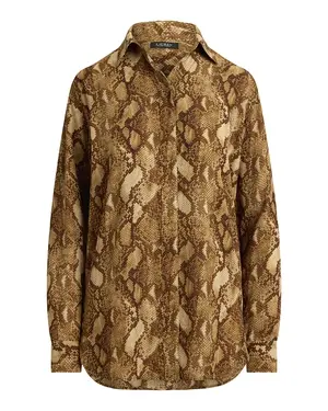 Ralph Lauren Python Print Georgette Shirt