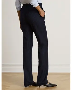 Ralph Lauren Pinstripe Twill Straight Pants