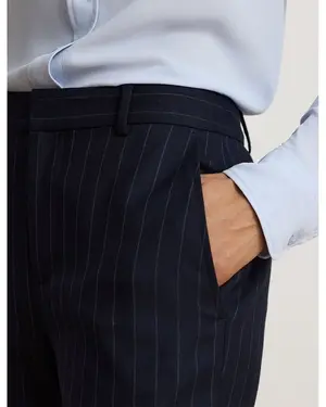 Ralph Lauren Pinstripe Twill Straight Pants