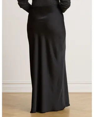 Ralph Lauren Satin Charmeuse Maxi Skirt