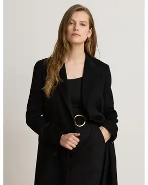 Ralph Lauren Double Breasted Coat - Black
