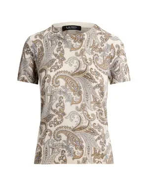 Ralph Lauren Paisley Short Sleeve Sweater